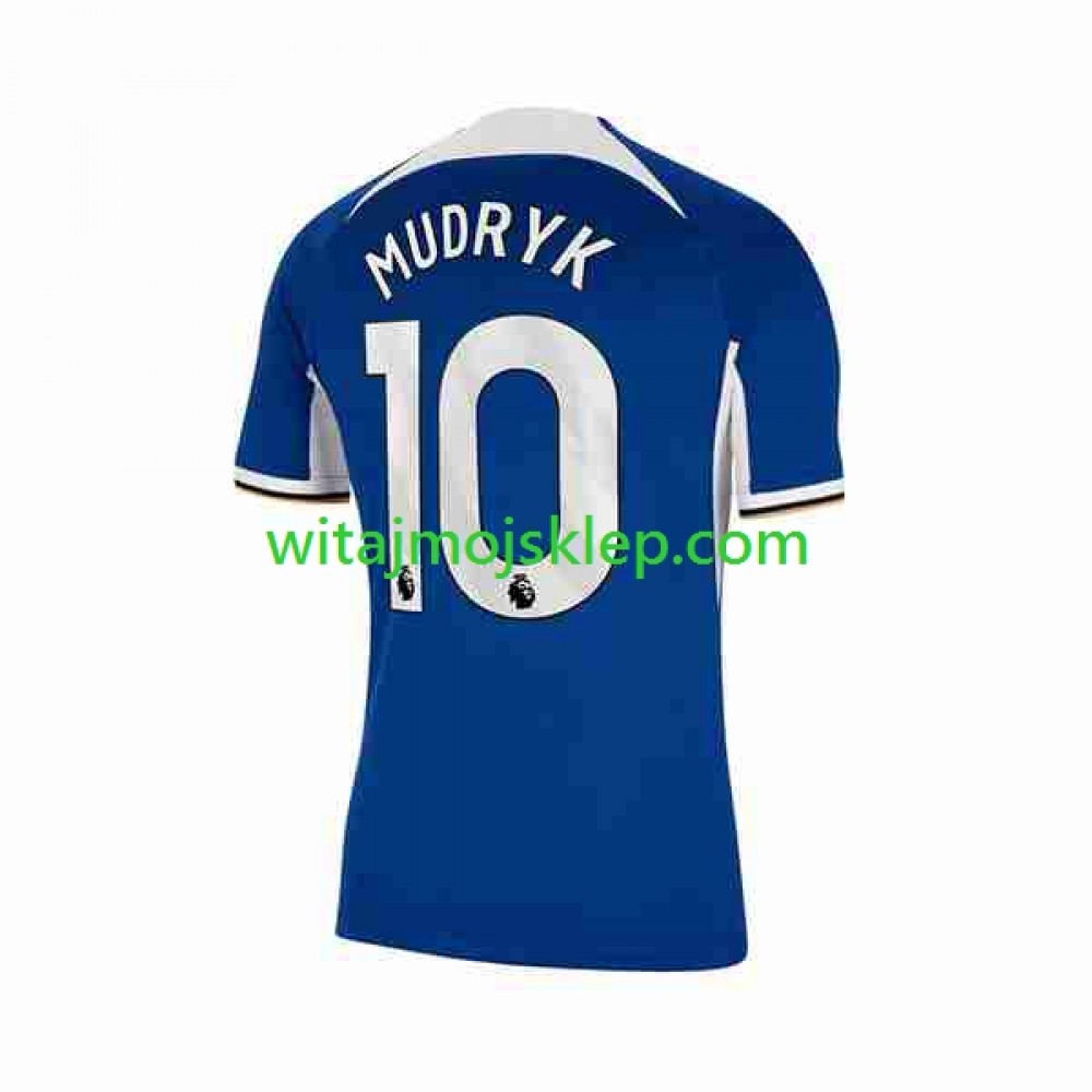 Koszulka Chelsea Mykhaylo Mudryk 10 Męska Stroje Domowe 2023-2024 ...